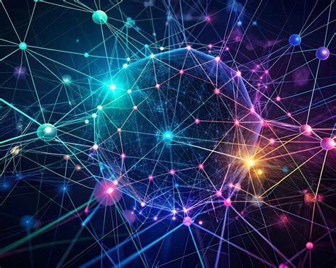 Visualizing Data Flow Complex Web Of Interconnected Nodes And Lines