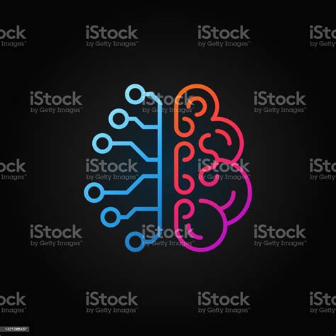 Artificial Intelligence Brain Creative Line Icon Vector Cyberbrain Sign