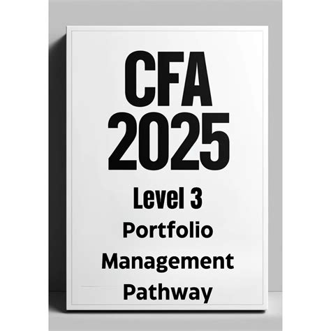 Cfa 2025 Level 3 Portfolio Management Pathway Shopee Malaysia
