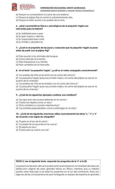 Examen De Comunicacion Para Quinto Grado De Primaria 2024 Pe