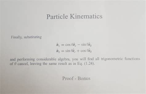 Particle Kinematics Using The Transport Theorem In