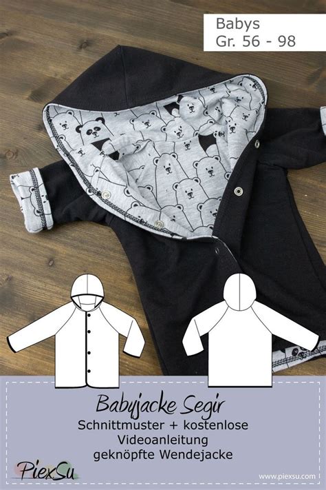 eBook Schnittmuster Baby Wendejacke PiexSu Segir PiexSu Baby nähen