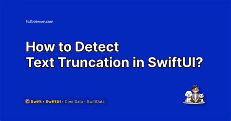 How To Detect Text Truncation In Swiftui