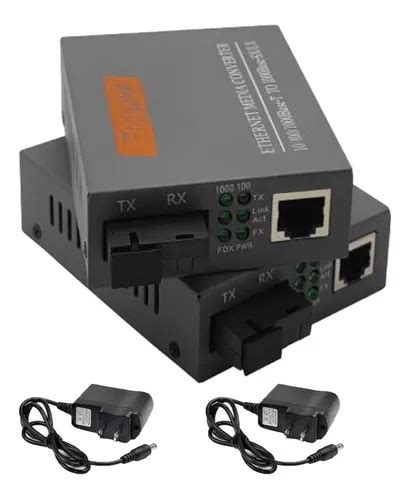 Par Convertidor Medios De Fibra Óptica Ethernet Mbps Envío gratis