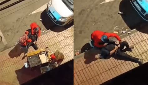 VIDEO Captan Violento Asalto Registrado En Pleno Centro De