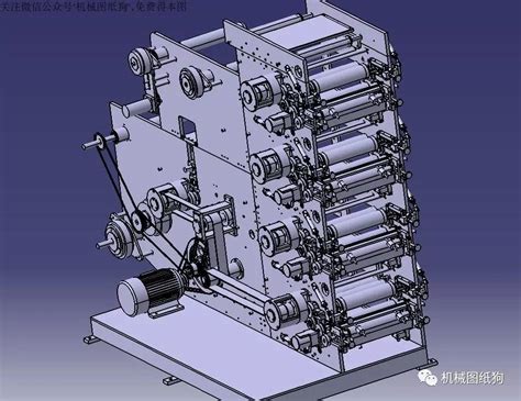 【非标数模】柔版印刷机结构3d模型图纸 Step格式solidworks 仿真秀干货文章