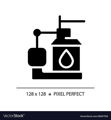 2d Black Glyph Style Sump Pump Icon Royalty Free Vector