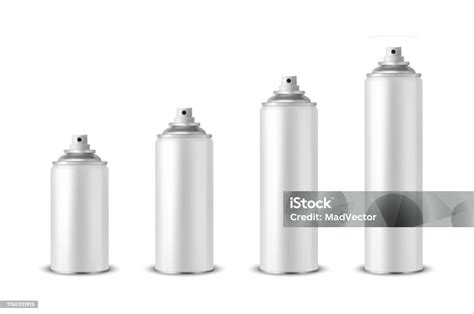 벡터 3d 현실적인 흰색 빈 스프레이 수 스프레이 병 모자 설정 된 근접 촬영 없이 흰색 배경에 고립 분무기의 디자인 템플릿은 모의 업 패키지 광고 헤어 스프레이 탈취 등을