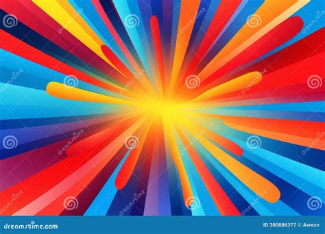 Vibrant Abstract Burst Of Color For Energetic Ads Generative Ai Stock Illustration