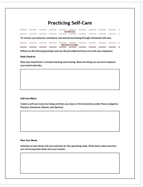 Free Printable Codependency Worksheets For Personal Growth