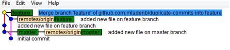 git merge how did these git commits get duplicated into the wrong