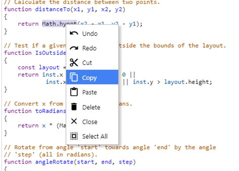 In The Script Editor Copying Pastes Issue 3013 Scirra Construct