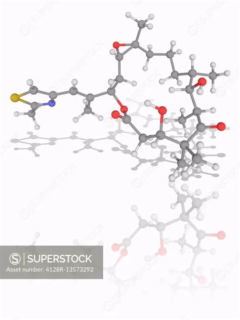 Epothilone B Molecular Model Of The Cancer Drug Epothilone B C27h41