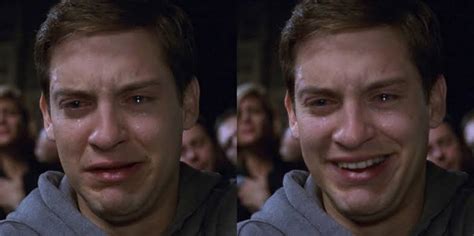 Toby Maguire Crying And Laughing Blank Template Imgflip
