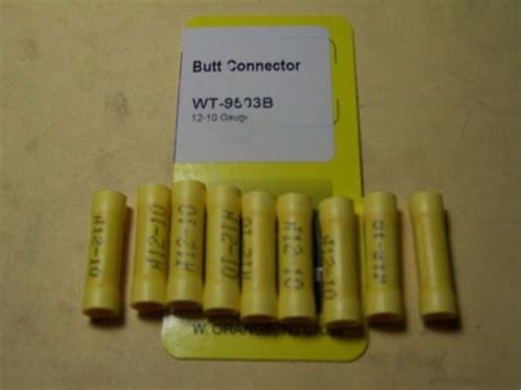 Find Electrical Terminal Buttsplice Connectors 12 10 Ga Yellow