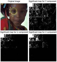 Girl Image And Significant Map Of Quantized Wavelet Coefficients For
