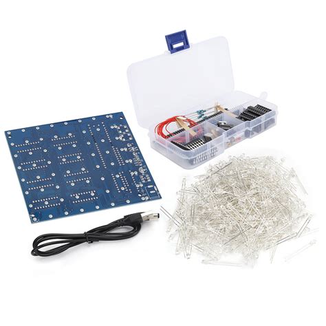 Diy 8x8x8 3d Led Cube Light Kit Squared White Leds With Blue Ray