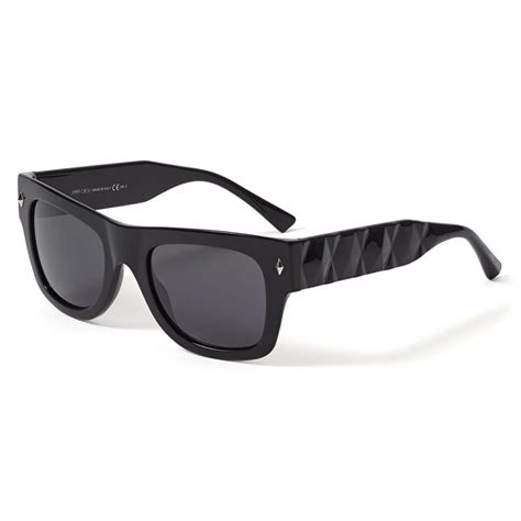 Jimmy Choo Dude Black Square Frame Sunglasses With Textured Temples