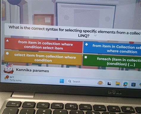 What Is The Correct Syntax For Selecting Specific Elements From A
