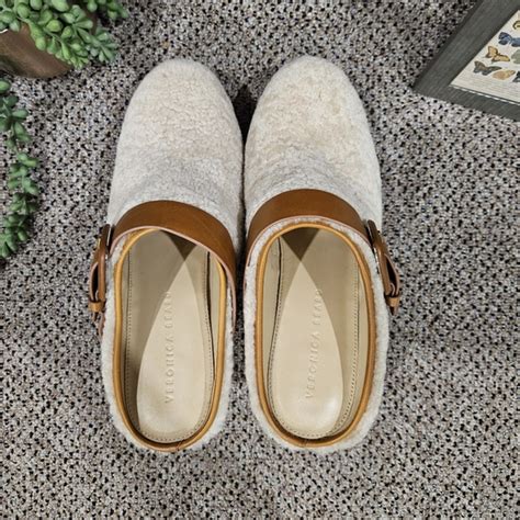 Veronica Beard Shoes Veronica Beard Wood Clog Shearling Leather Stacked Heel 95 Poshmark