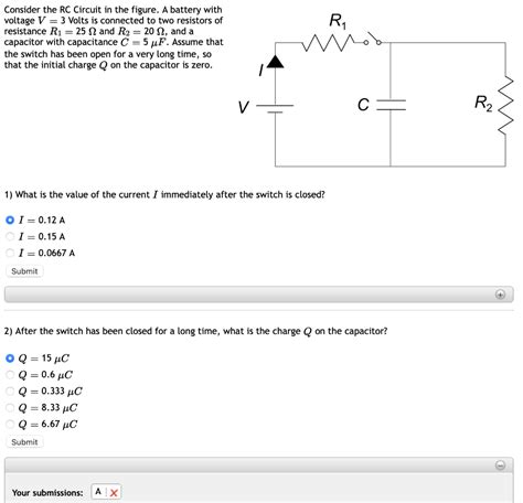 Solved Consider The RC Circuit In The Figure A Battery With Chegg Com