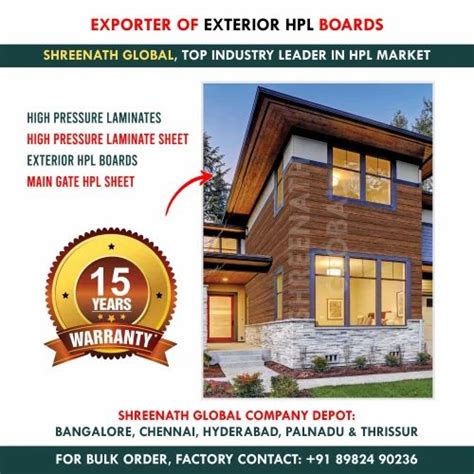 Brown Matte Hpl Exterior Wall Cladding Thickness 6mm At Rs 240 Sq Ft