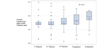 Changes In CCA IMT Across Pregnancy Adjusted For Maternal Age And Download Scientific Diagram