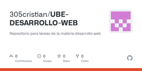 github 305cristian ube desarrollo web repositorio para tareas de la