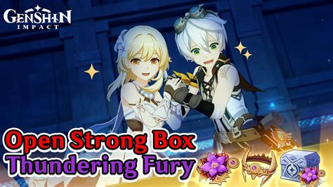Open Artifact Strongbox Thundering Fury Genshin Impact Youtube
