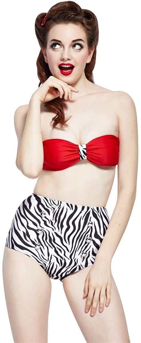 Retro Cutest Swimsuit Swimwear Vintage Pin Up High Waist