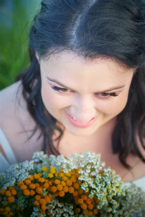 Portrait Of Slavic Plump Chubby Girl On The Feast Of Ivan Kupala With