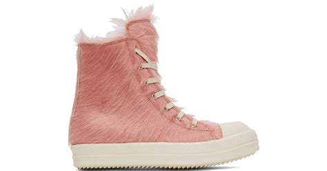 Rick Owens Pink Runway Sneakers For Men Lyst