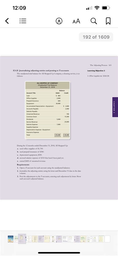 solved 12 09192 ﻿of 1609e3 25 ﻿journalizing adjusting