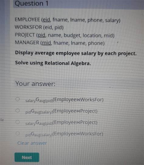 Solved Question 1 EMPLOYEE Eid Fname Iname Phone Chegg