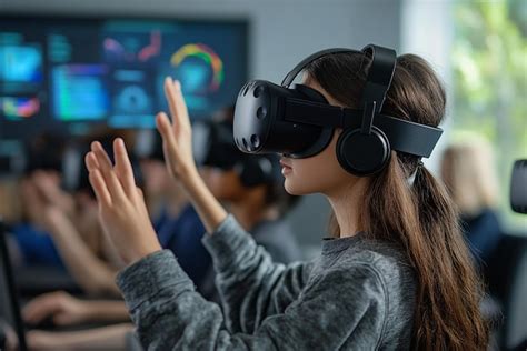 Quotvirtual Reality Coding Classroom For Immersive Learningquot Premium Ai Generated Image