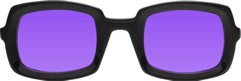 Black Hipster Acetate Square Tinted Sunglasses With Purple Sunwear