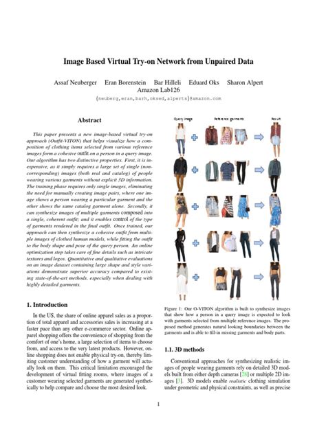 Virtual Try On Pdf Image Segmentation 3 D Computer Graphics