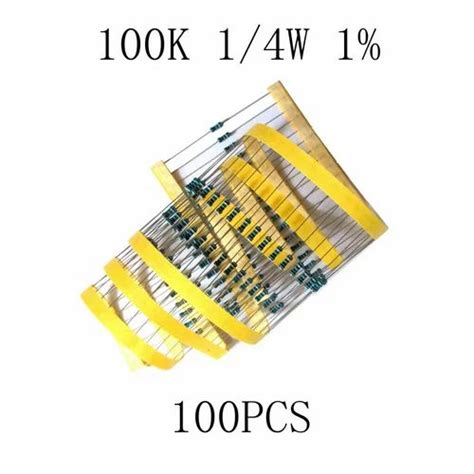 100 Pieces 1 4w Metal Film Resistor Precision Resistor Precision 1 प्रतिरोधों Rajeshwar Impex