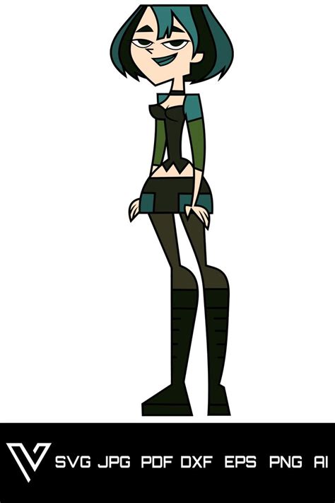 Gwen Total Drama Island Svg Cricut Cut File Silhouette Vector Artwork
