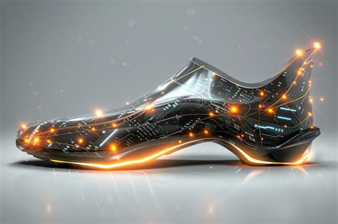 Premium Photo Futuristic High Tech Glowing Footwear Cutting Edge