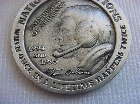 Vintage Bob Devaney Tom Osborne University Of Nebraska Cornhuskers Coin Medal Ne 3918865275