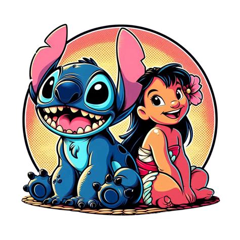 Lilo And Stitch Png Clipart Lilo And Stitch Round Design Best Friends