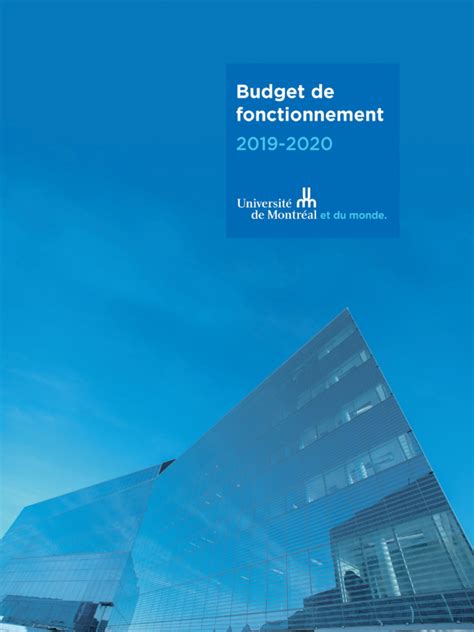 budget fonctionnement udem 2019 2020 pdf