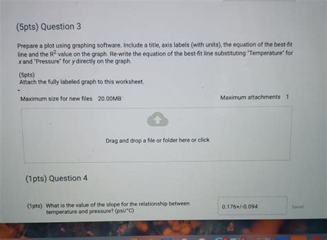 Solved Pts Question Prepare A Plot Using Graphing Chegg