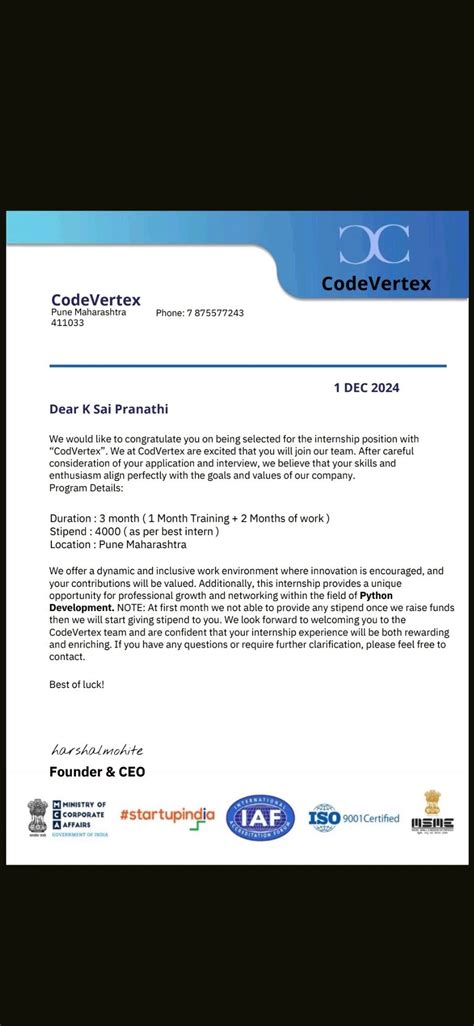 K Sai Pranathi On Linkedin Codevertexcodevertex