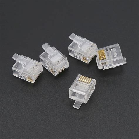 100pcs Rj12 6p6c Modulaire Kabel Hoofd Telefoon Co Vicedeal