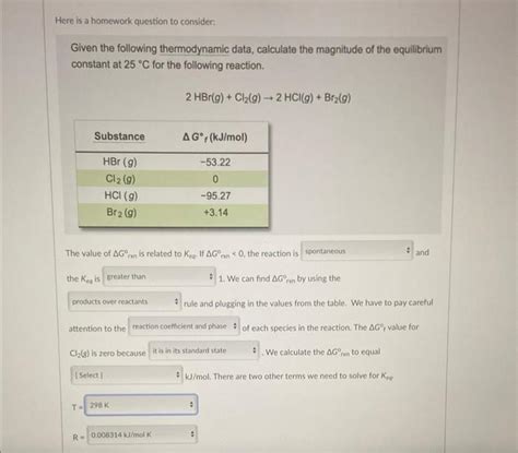 Solved Given The Following Thermodynamic Data Calculate The