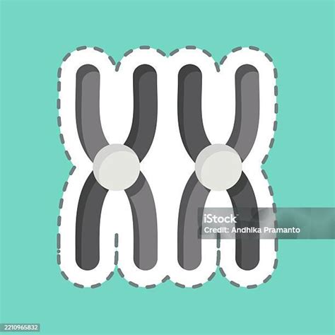 스티커 라인은 염색체를 자릅니다 생명 공학 기호와 관련 Dna에 대한 스톡 벡터 아트 및 기타 이미지 Dna 개발 건강관리와 의술 Istock