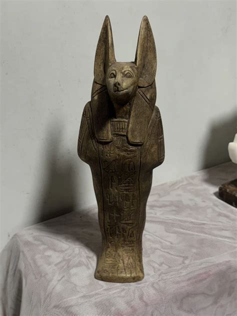 RARE ANCIENNE STATUE d Anubis dieu de l au delà mythologie égyptienne