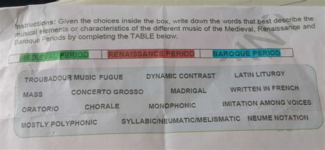 Instructions Given The Choices Inside The Box StudyX